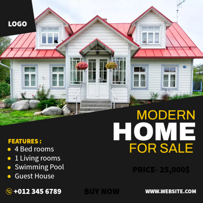 Plantilla de Modern Home For Sale Template | PosterMyWall