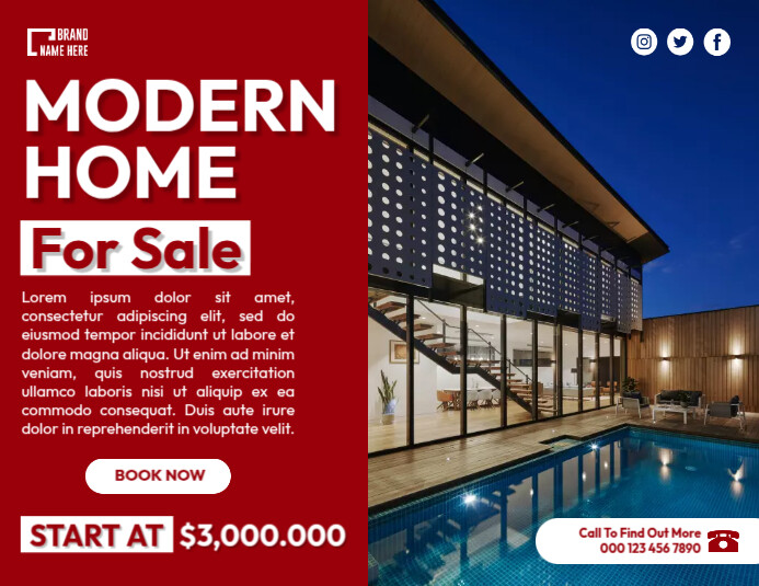 Modern Home Sale Template | PosterMyWall