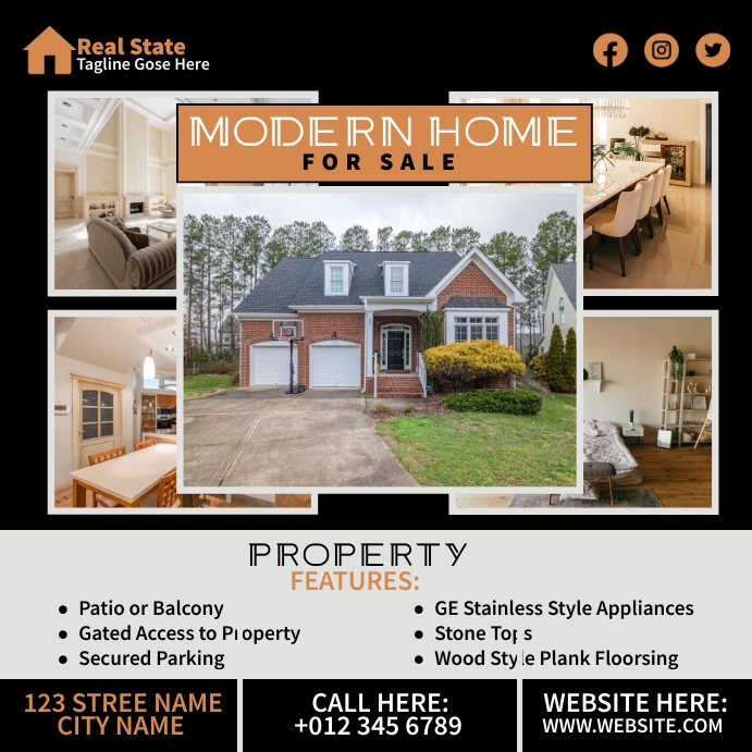 Plantilla de Modern Home Sale | PosterMyWall
