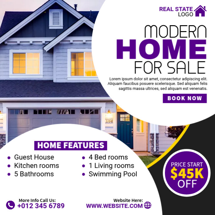 Modern Home Sale Template | PosterMyWall