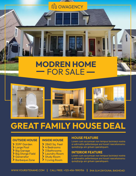 Modern Home Sale Flyer Template | PosterMyWall