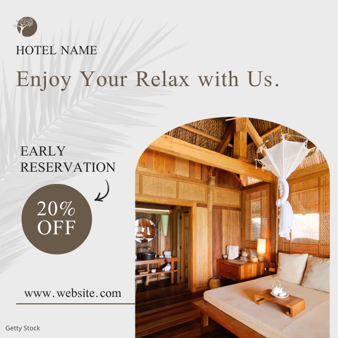 Copy of modern hotel advertisement template design | PosterMyWall