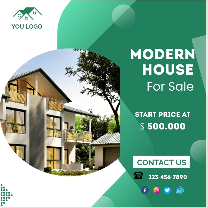 MODERN HOUSE Template | PosterMyWall