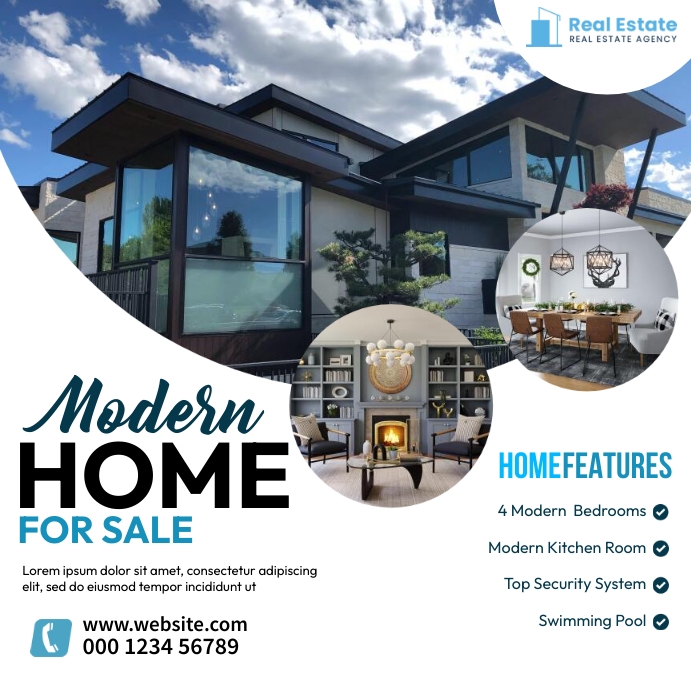 Modern House Template | PosterMyWall