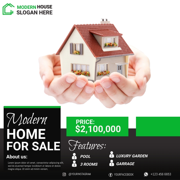 Modern House Sale Design Template | PosterMyWall