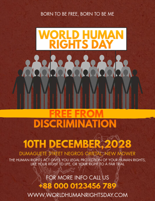 Modern Human Rights Day Flyer Template | PosterMyWall