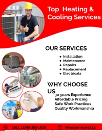 Modern HVAC Repair Technician Flyers Template | PosterMyWall