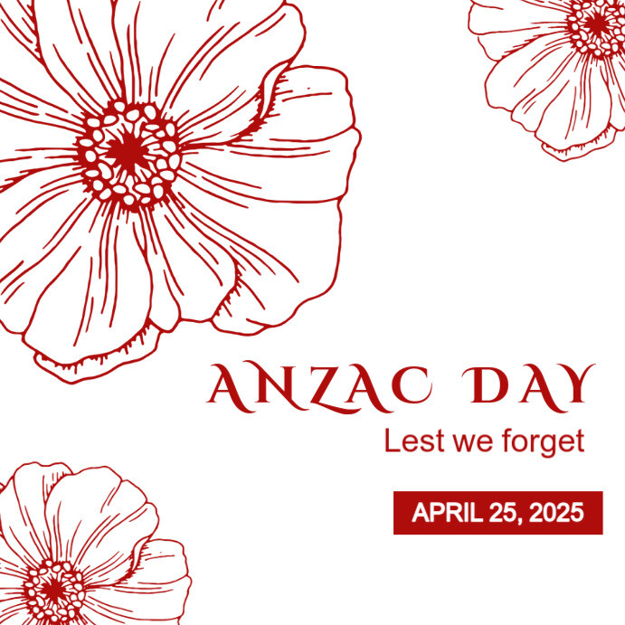 Modern Illustrative Anzac day Lest we forget memorial Day Instagram ...