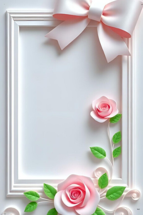 Modern Illustrative Wedding Invitation/Frame Template | PosterMyWall