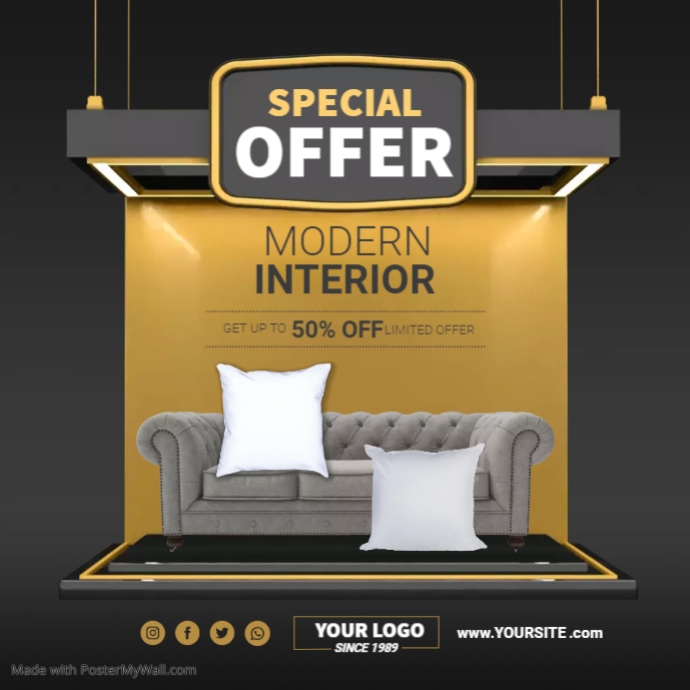 Modern Inertior Offer Template | PosterMyWall