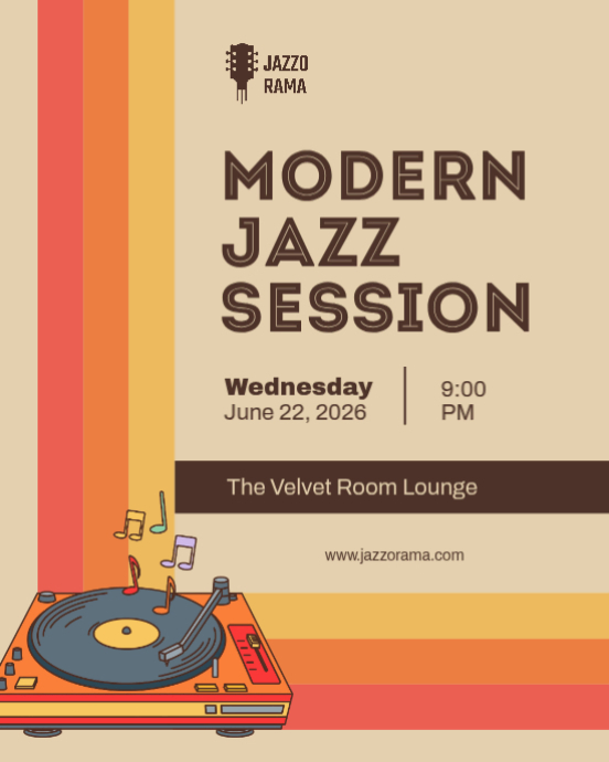 Modern Jazz Session Poster Template | PosterMyWall