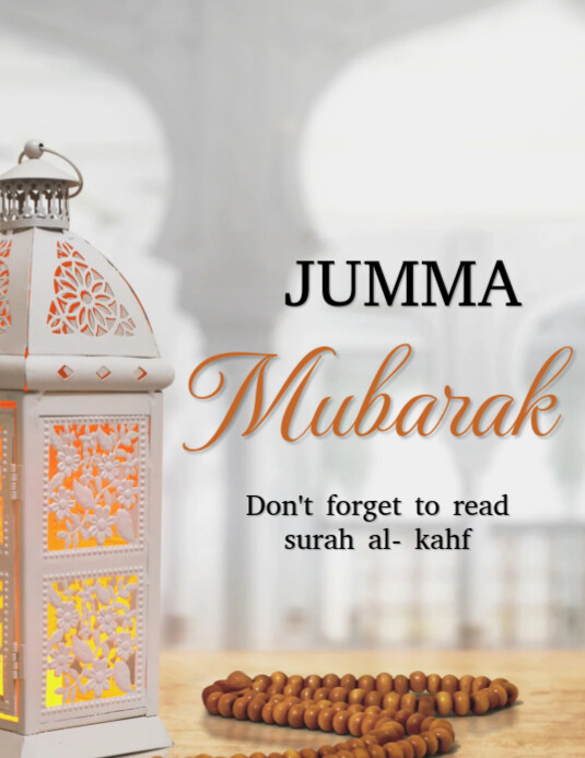 Modern Jumma Mubarak Flyer 2025 Template | PosterMyWall