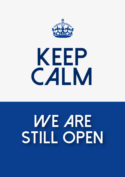 Copy of Modern Keep Calm We are Open Wall Sign Design Template ...