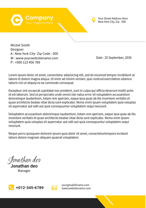 Copy of Modern Letter Head | PosterMyWall