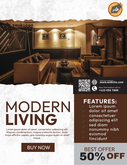 Plantilla de Modern Living | PosterMyWall