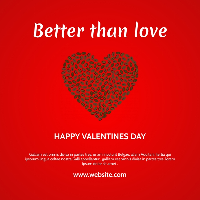 Copy of modern love coffee minimal eye catching valen | PosterMyWall