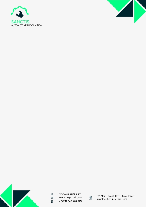 modern mechanical icons corporate letterhead Templat | PosterMyWall