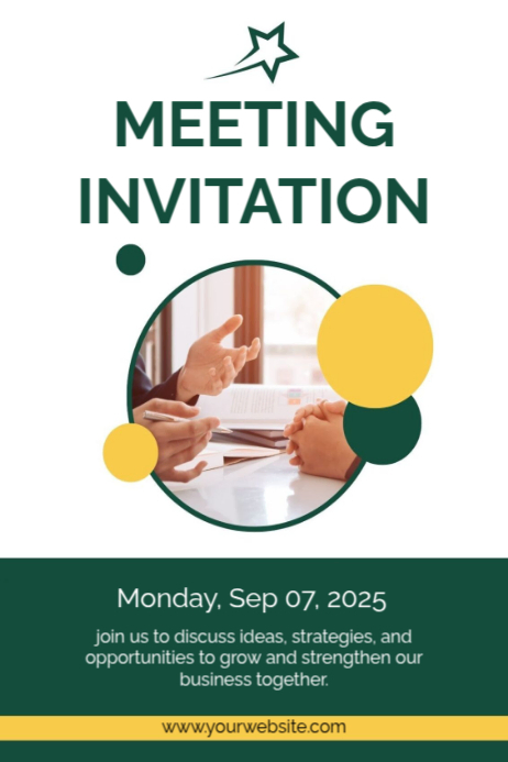 Copy of Modern Meeting Invitation Card | Business Meeting Poster Design ...