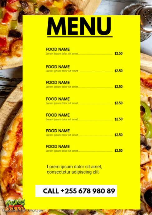 Modern Menu Template | PosterMyWall