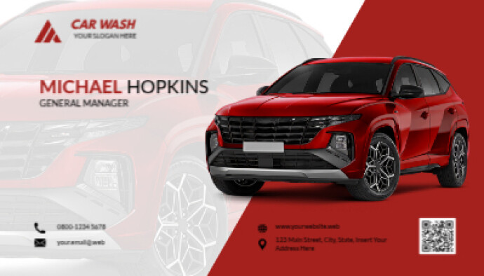 Modern Minimal Car wash Business Card Template | PosterMyWall