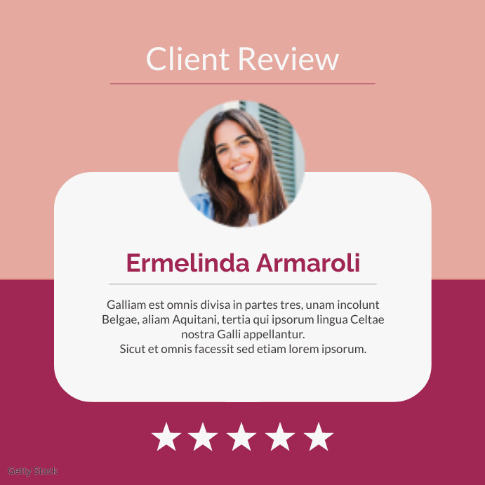 modern minimal client review geometric advert Template | PosterMyWall