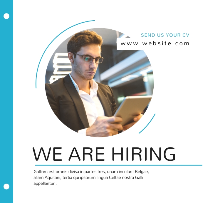 Copy of modern minimal corporate hiring template desi | PosterMyWall