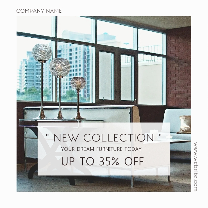 modern minimal furniture advertisement Template | PosterMyWall