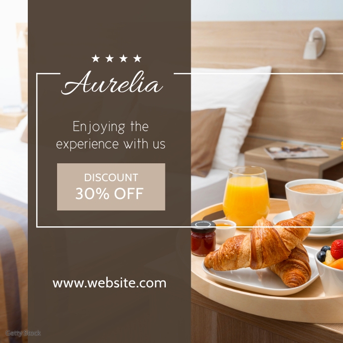 Modern minimal hotel advertisement instagram Template | PosterMyWall