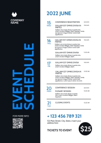 EVENT SCHEDULE Template | PosterMyWall