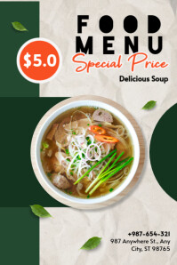 restaurant food menu 2025 Template | PosterMyWall