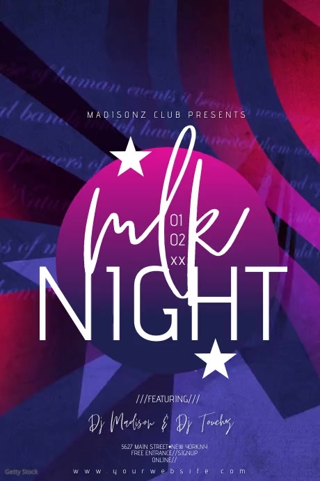 Copy of Modern MLK Night Club Video Flyer | PosterMyWall