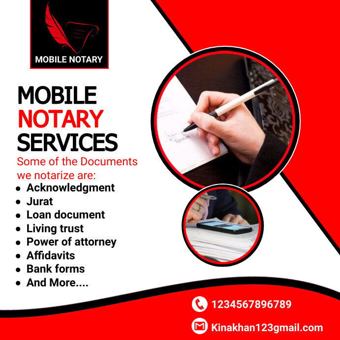 Copy of Modern Mobile Notary Service Poster,notary co | PosterMyWall