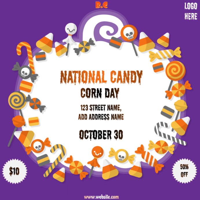 Modern National Candy Corn Day Flyer | Sweet Deals | October 30 ...