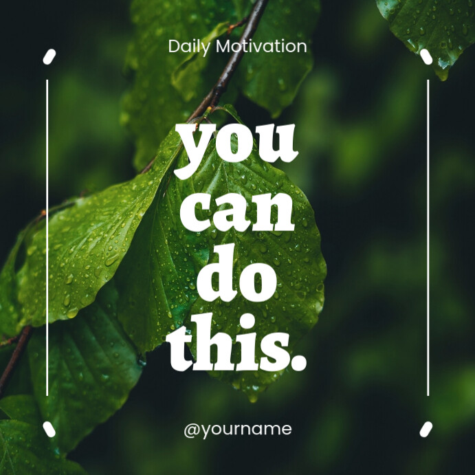 Modern Nature Motivation Quote Instagram Post Template | PosterMyWall