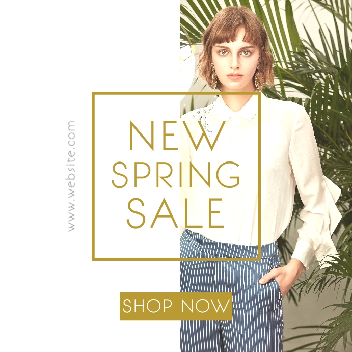 modern new spring sale advertisement gold and Template | PosterMyWall
