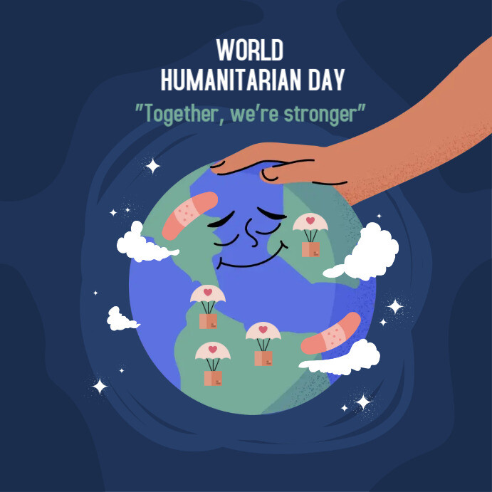 Modern New World Humanitarian Day Quotes Template | PosterMyWall
