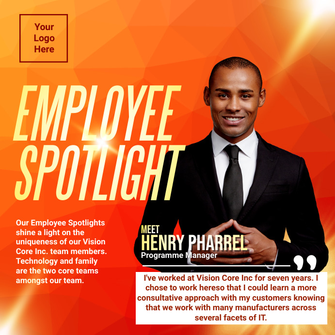 Modern Office Employee Spotlight Template | PosterMyWall