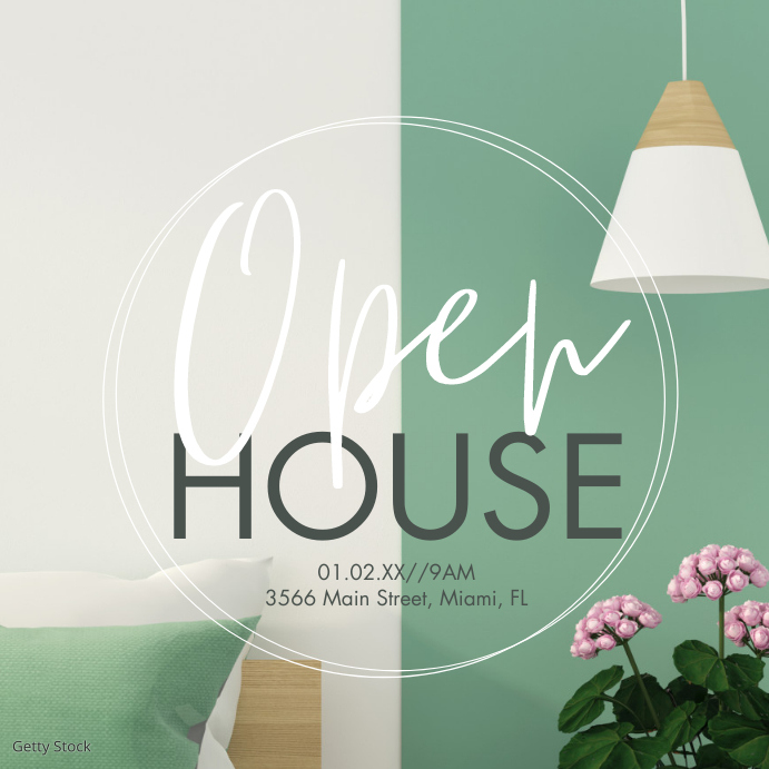 Templat Iklan Media Sosial Open House Modern | PosterMyWall