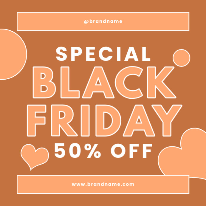 Modern Orange Typographic Special Black Friday Promo Instagram Post ...