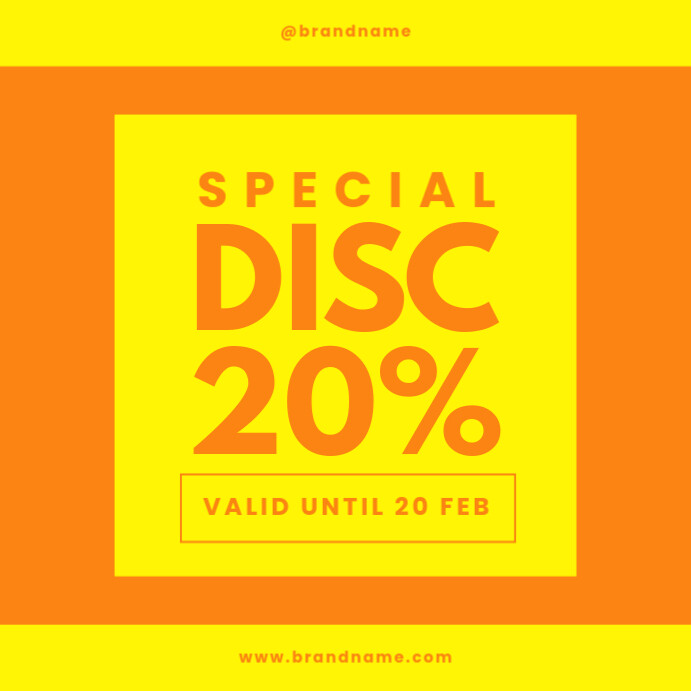 Modern Orange Yellow Best Deal Discount Sale Promotional Instagram Post ...