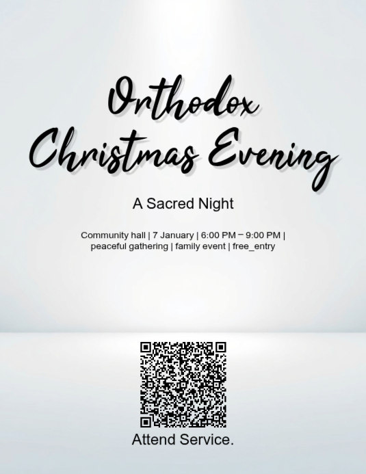 Modern Orthodox Christmas Flyer Template for Official Events | PosterMyWall