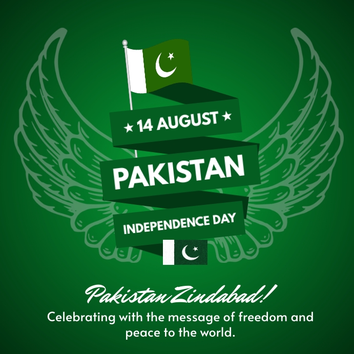 Plantilla de Modern Pakistan Day Wish | PosterMyWall