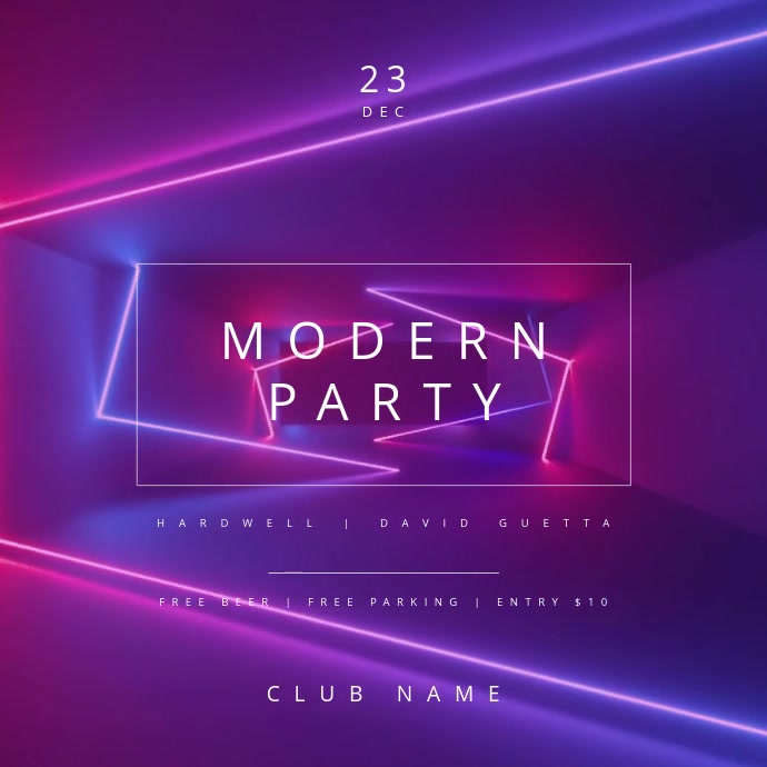 Modern Party Template | PosterMyWall