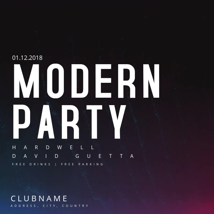 Modern Party Template | PosterMyWall