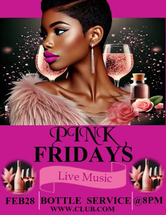 Copy of Modern Pink Fridays Party Flyer Video Template | PosterMyWall
