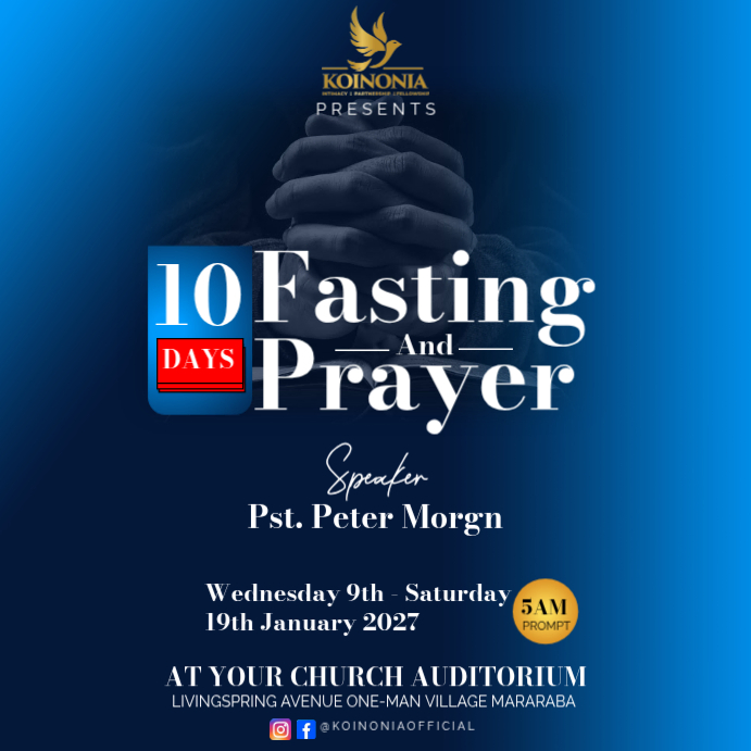 Modern Prayer and Fasting Template | PosterMyWall