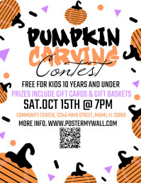 Pumpkin Carving Contest Flyer Template | PosterMyWall