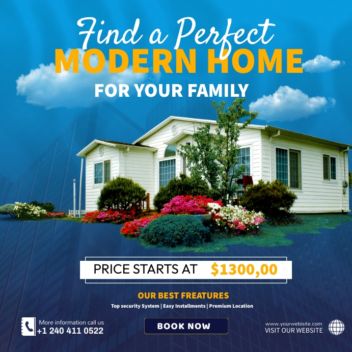 Modern Real Estate Ads Template | PosterMyWall