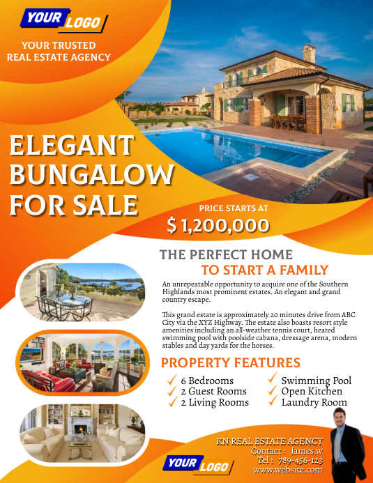 Modern real estate agency flyer Template | PosterMyWall