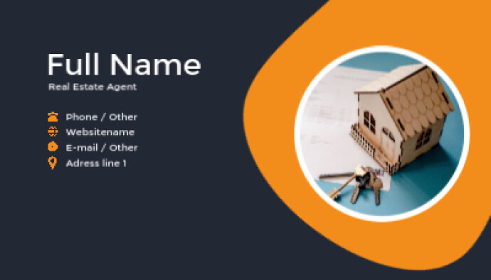 Plantilla de Modern Real Estate Agent Business Card Template | PosterMyWall
